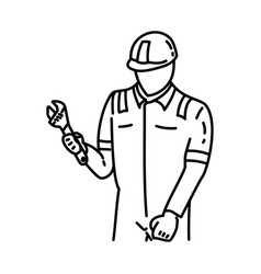 Auto mechanic worker set Royalty Free Vector Image