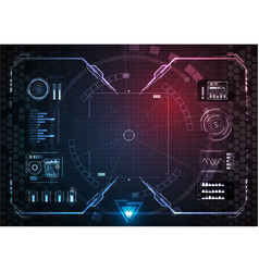 Red gaming interface data digital technology Vector Image
