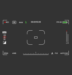 Camera viewfinder user interface Royalty Free Vector Image