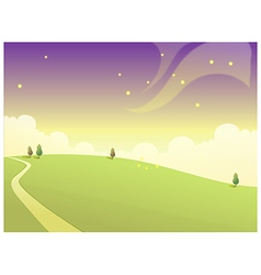 Idyllic landscape background Royalty Free Vector Image
