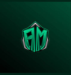 Initial am logo design initial am logo design Vector Image