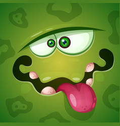Cute funny crazy monster character halloween Vector Image