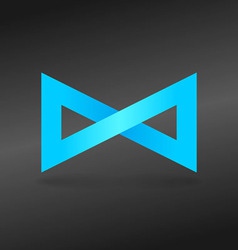 Blue abstract infinity endless symbol and icon Vector Image