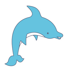 Angry dolphin cartoon Royalty Free Vector Image