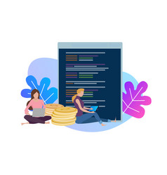 Software developer character programmer Royalty Free Vector