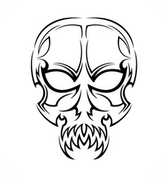 Burning skull tribal Royalty Free Vector Image