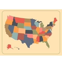Colorful map united states america Royalty Free Vector Image