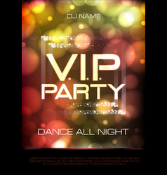 Neon sign vip party welcome Royalty Free Vector Image