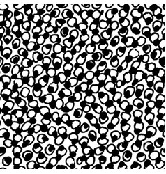 Scribble pattern seamless dots background black Vector Image