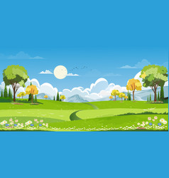Outdoor landscape background scene Royalty Free Vector Image