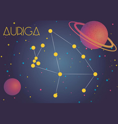 Constellation auriga Royalty Free Vector Image