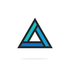 Vibrant colorful infinite triangle logo design Vector Image