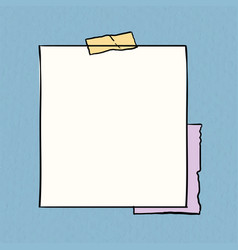 Aesthetic Paper Notes Background Wallpaper Vector Image