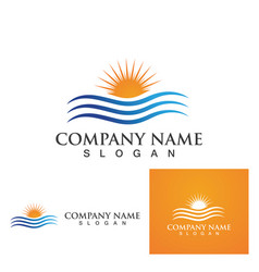 Sun solar wave logo Royalty Free Vector Image - VectorStock