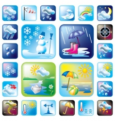 Icons meteo Royalty Free Vector Image - VectorStock