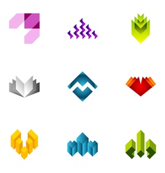 Logo design elements set 08 Royalty Free Vector Image