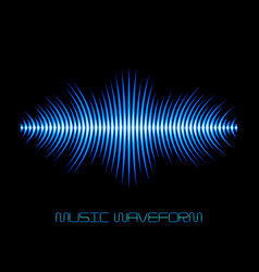 Blue sound waveform with sharp edges Royalty Free Vector