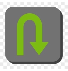 Turn Back Rounded Square Button Royalty Free Vector Image