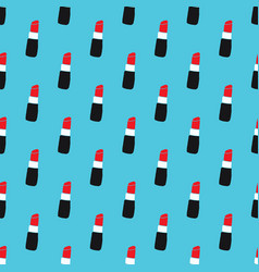 Lipstick seamless pattern hand drawn fashion Vector Image