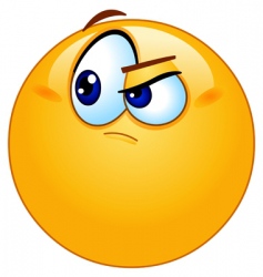 Doubtful emoticon Royalty Free Vector Image - VectorStock