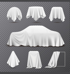 Presentation silk cloth set Royalty Free Vector Image
