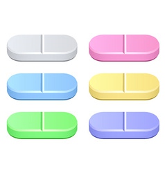 Colored tablets Royalty Free Vector Image - VectorStock