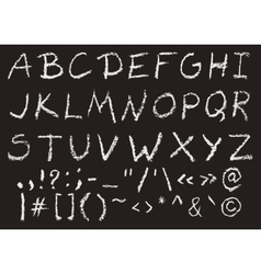 Unusual curved english alphabet Royalty Free Vector Image