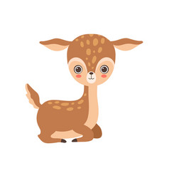 Cute baby deer lovely forest fawn animal Vector Image