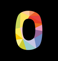 Flat number 0 isolated on white background Vector Image