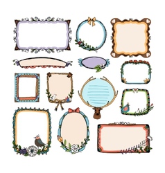 Doodle frames for text or photo Royalty Free Vector Image
