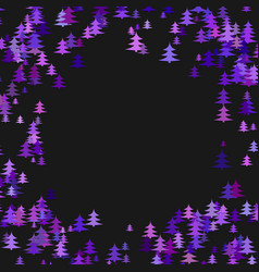 Abstract random pine tree pattern round border Vector Image