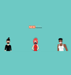 New normal and face mask fashion concept Vector Image