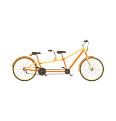 Tandem bicycle isolated on white background Vector Image