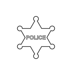 Police badge icon Royalty Free Vector Image - VectorStock