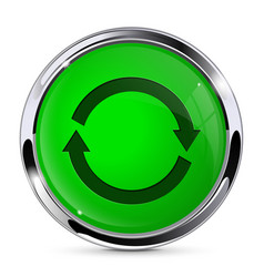 Colored buttons with chrome frame round glass Vector Image