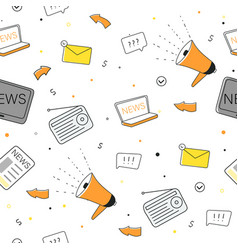 News elements pattern flat infographic set Vector Image