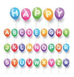 Funny balloon alphabet Royalty Free Vector Image