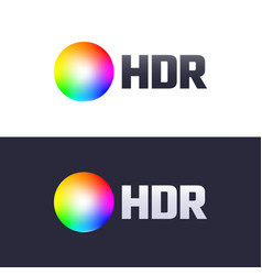High dynamic range symbol Royalty Free Vector Image