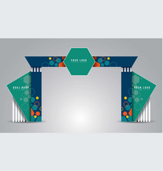 Exhibition stand gate entrance with for mock up Vector Image