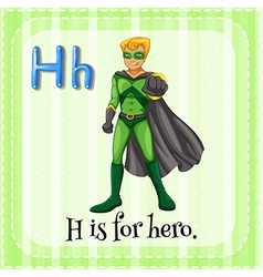 Flashcard letter h is for hamper Royalty Free Vector Image
