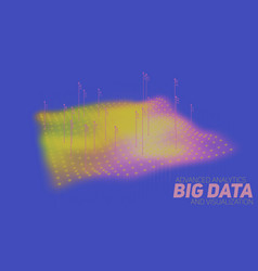 Big data plot colorful visualization Royalty Free Vector