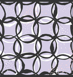 Seamless pattern design with sketchy circles Vector Image