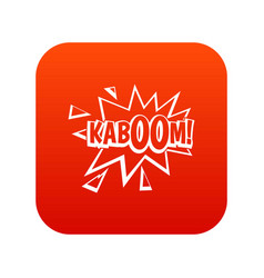 Kaboom explosion icon simple style Royalty Free Vector Image