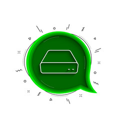 Mini pc line icon small computer device sign Vector Image