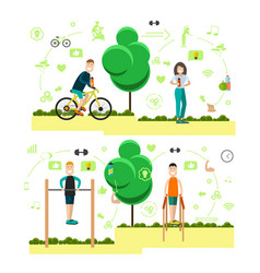 Kids playing outside Royalty Free Vector Image