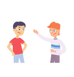 Two angry men fighting Royalty Free Vector Image