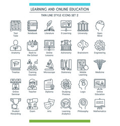 School icon set Royalty Free Vector Image - VectorStock