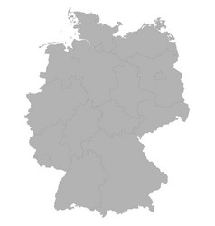 High quality map is a state germany Royalty Free Vector