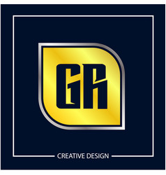 Initial gr letter logo template design Royalty Free Vector