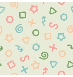 Seamless set geometric pattern with stars Vector Image